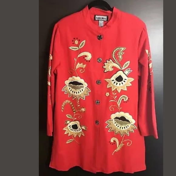 indigo moon | Jackets & Coats | New Indigo Moon Jacket Coat Red Black ...